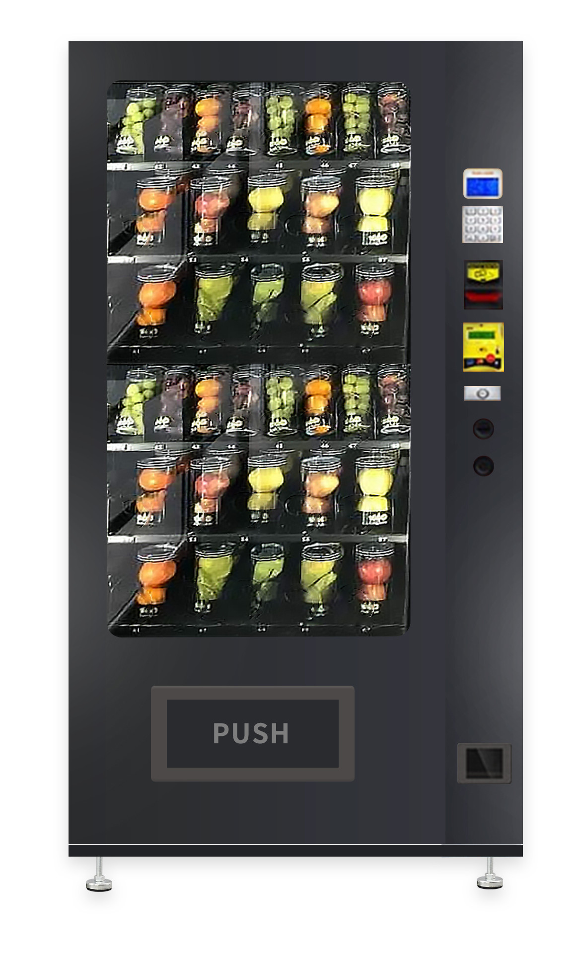 Distributeur automatique de fruit de salade de convoyeur à bande ...